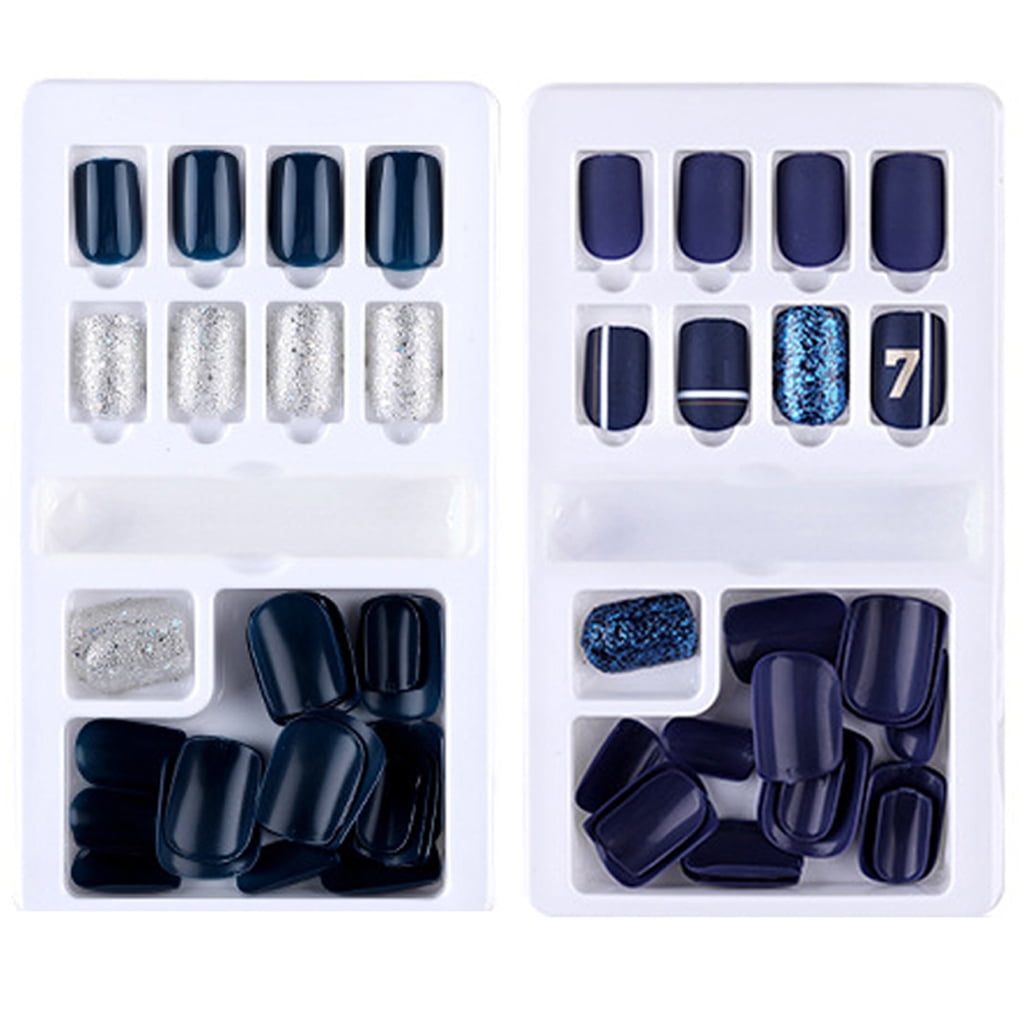 TureClos 60 Pieces False Nails Artificial Fake Short Fingernails Nail ...