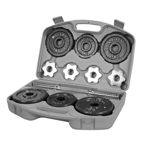 Set de Mancuerna 15Kg ALTERA DMBB-15 con 12 Discos y Estuche | Walmart ...