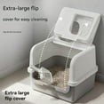 Fully Enclosed cats Litter Box with Floating Fleece Technology ...