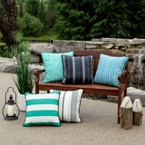 Oceantex 20" x 20" Multi-color Sealife Square Outdoor Throw Pillow ...