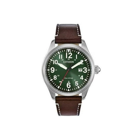 Citizen BM6838-09X Eco-Drive Chandler Military Stainless Steel Leather ...
