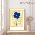 Blue Flower Poster Abstract Pattern Minimal Art Modern Typography Retro ...