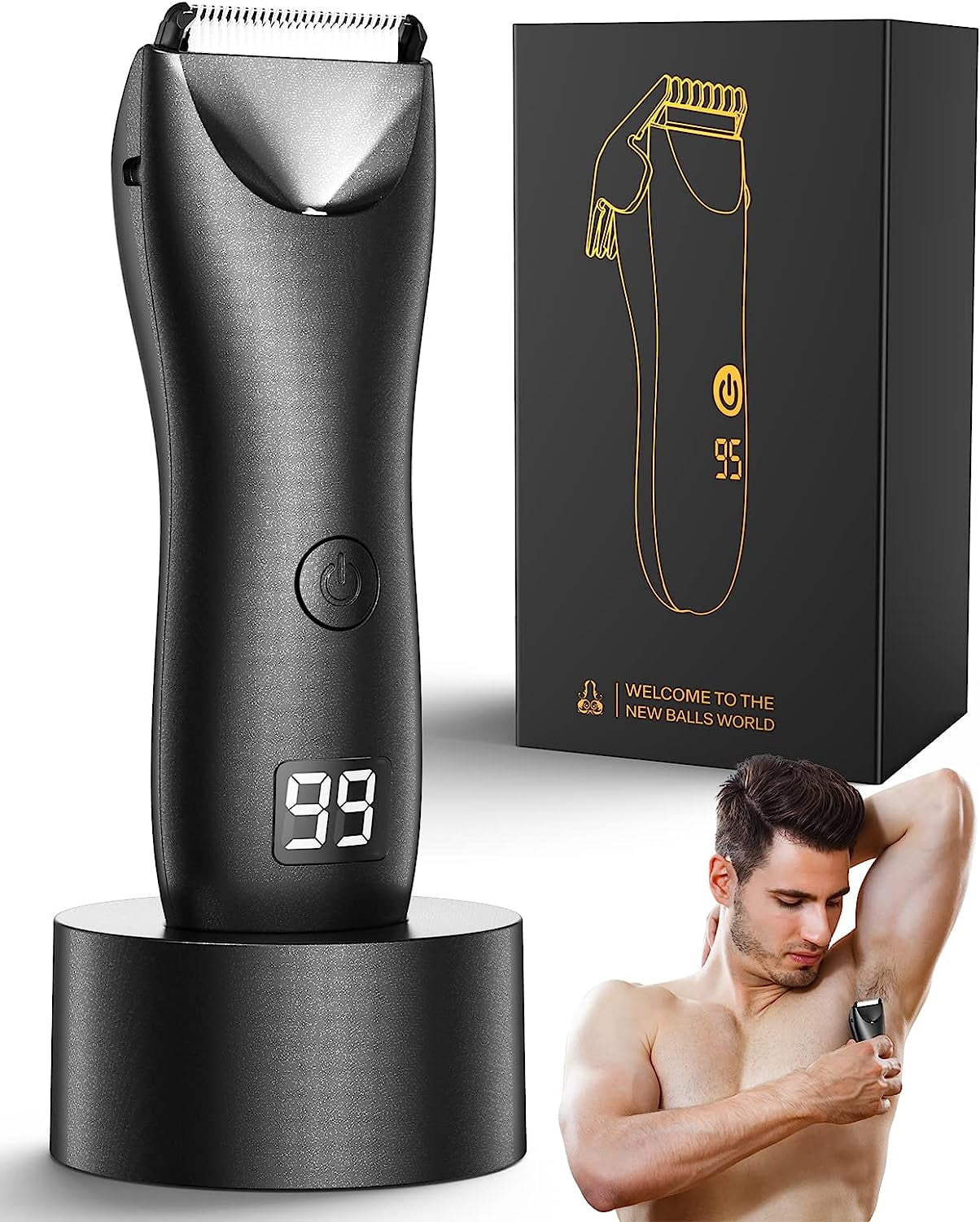 Groin Hair Trimmer for Men,Pubic Hair Trimmer for Men,Body Trimmer for ...