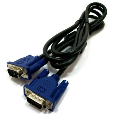 Orcaa Black Blue VGA 15 Pin Male to Male Computer Monitor Cable Wire ...
