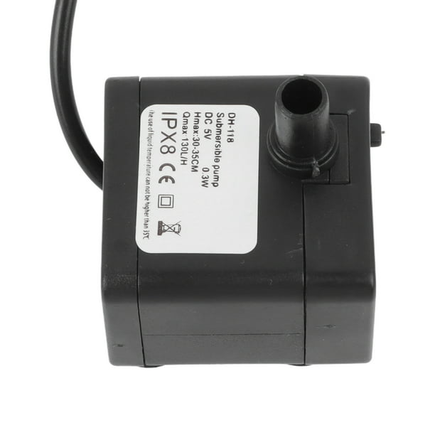 Pet Fountain Replacement Pump, Submersible Water Pump 130L/H High Power ...