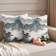 Chinese Style Outdoor Waterproof Throw Pillow Covers Set of 2, 26"x26 ...