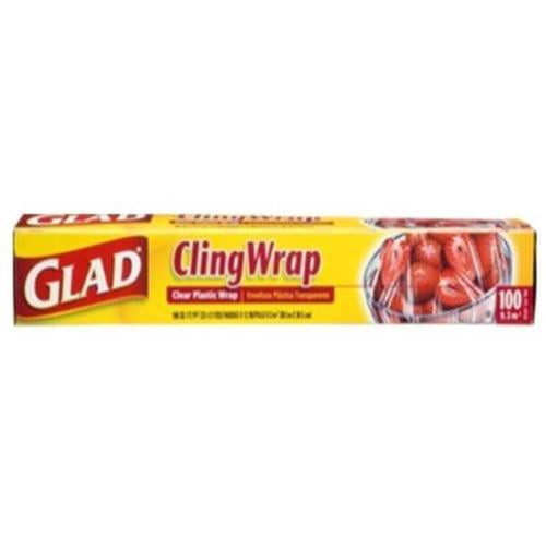 Glad Glad60684-4PACK Cling Wrap Clear Plastic Wrap, 100 ft. - 4 Pack ...
