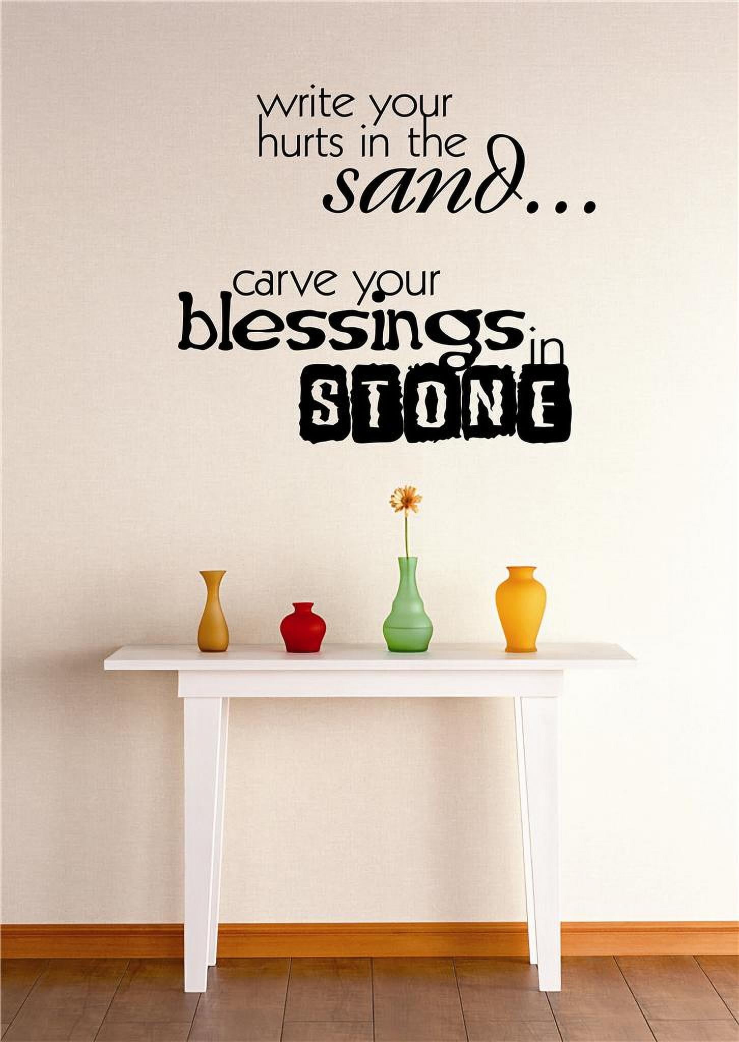 Wall Design Pieces Carve Your Blessings In Stone Quote 12x18 Inches ...