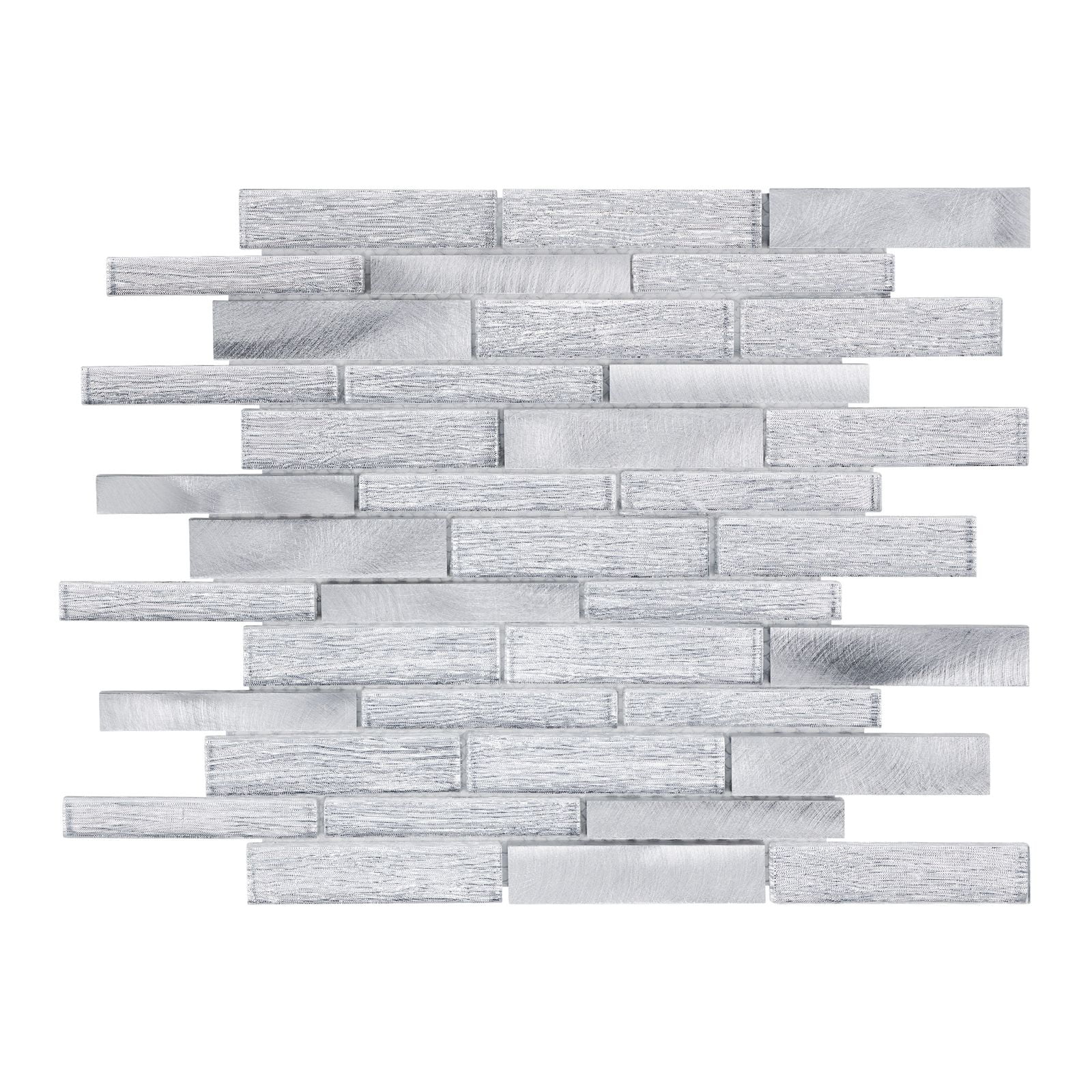 Modket TDH499AL Silver Gray Crystal Glass Aluminum Metallic Metal ...