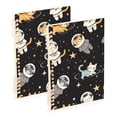 Cats on Space Spiral Journal Notebook College Ruled Notebook 8.3" x 5.7 ...