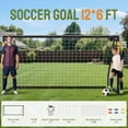 12x6ft Soccer Goals, Foldable PVC Full Size Soccer Goal for Backyard ...