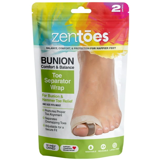 ZenToes Bunion Toe Separator Wraps Relieve Pain from Bunions and Hammer ...