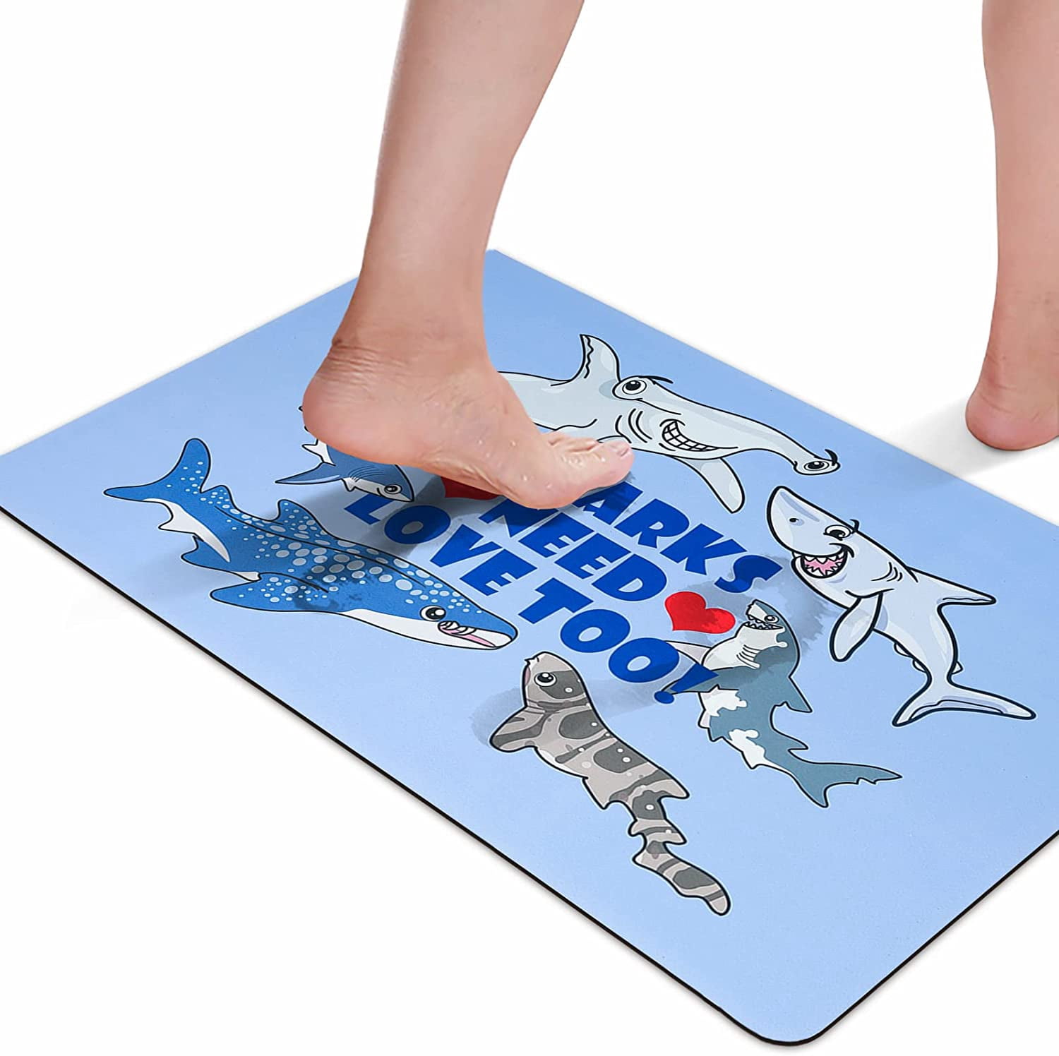 Shark Bath Mat for Bathroom Bathtub - Walmart.com