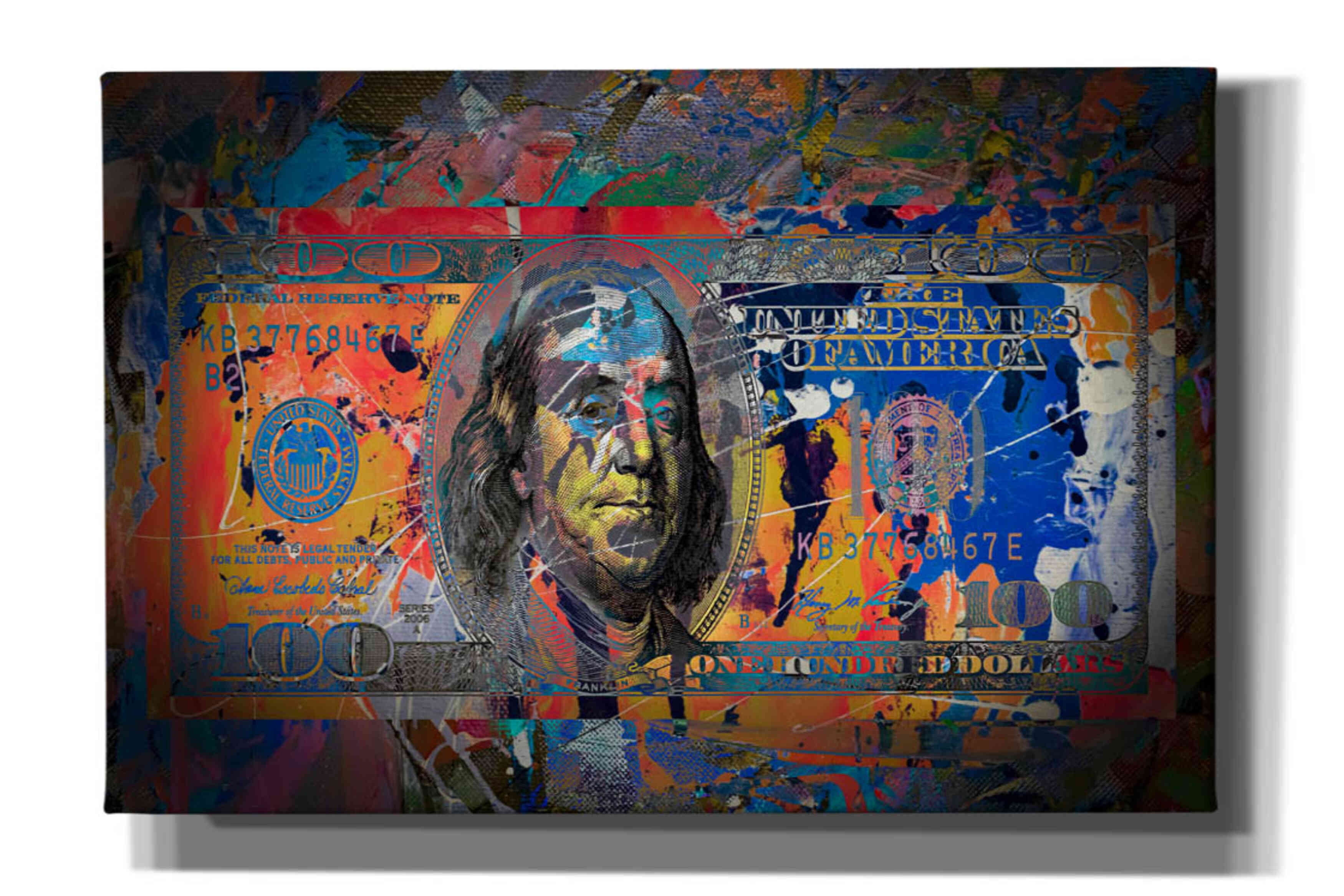 Epic Graffiti 'Benjamin's Hundreds ' by Epic Portfolio Giclee Canvas ...
