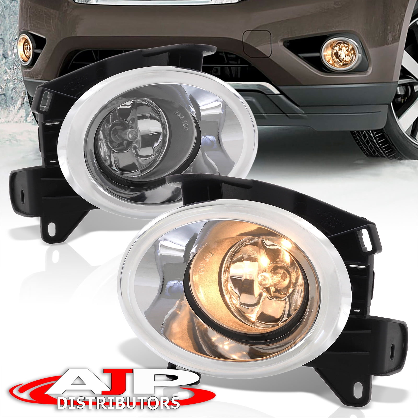 For 2013-2016 Nissan Pathfinder Chrome Front Bumper Driving Fog Lights ...