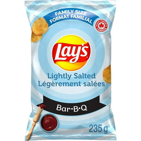 Lay's Lightly Salted Bar-B-Q flavoured potato chips | Walmart Canada