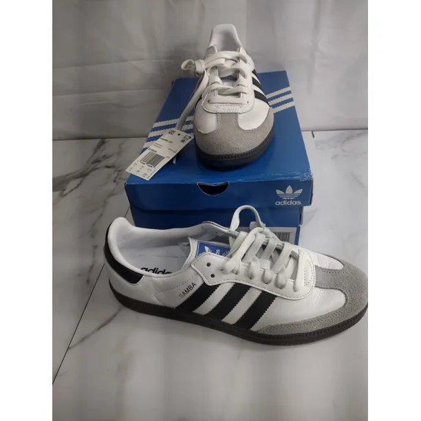 Brand New Adi-das Samba OG Cloud White Core Black Clear Granite B75806 ...