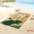2D graphic design, 2D flat single-piece lotus beach bath towel, pink ...