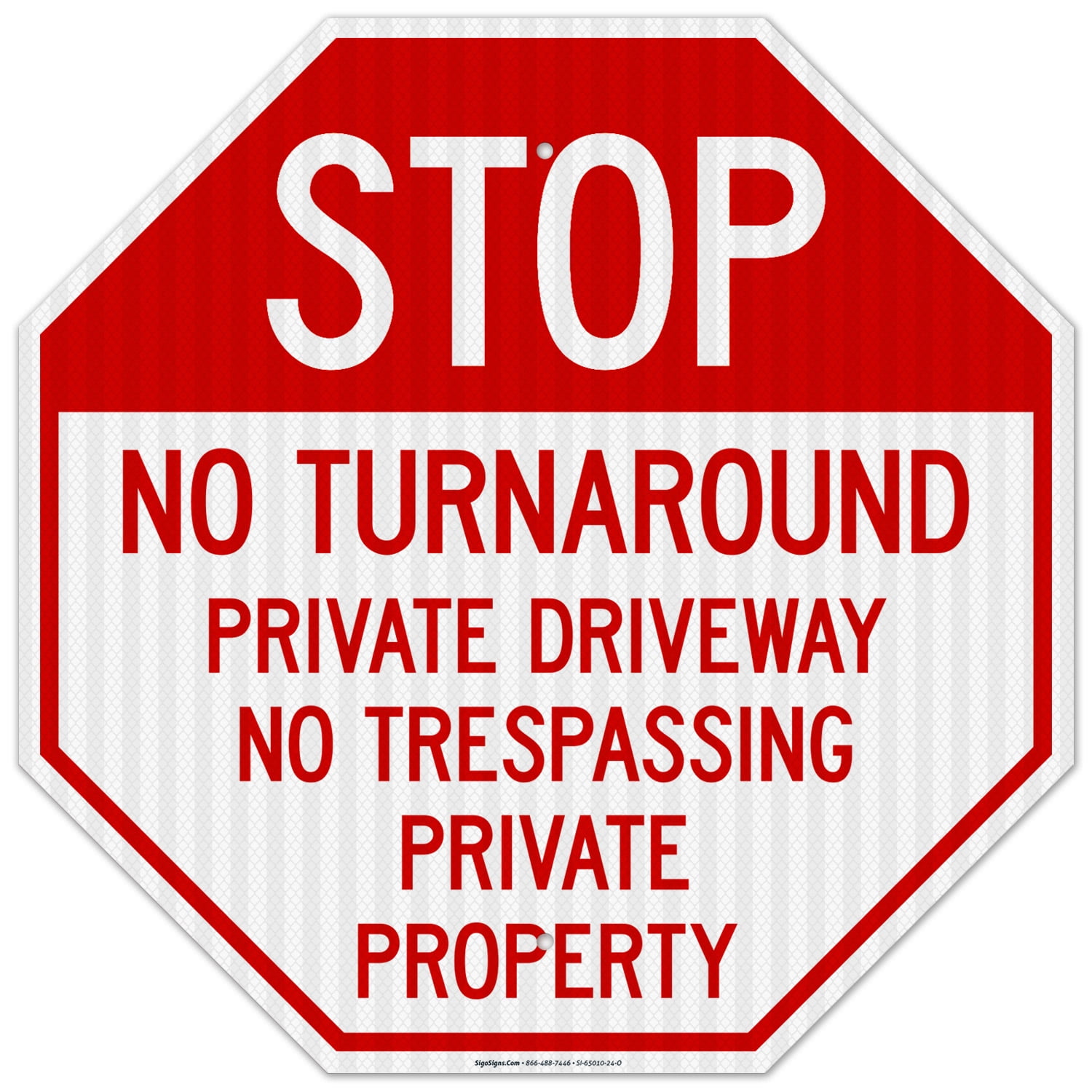 Stop No Turn Around Private Driveway No Trespassing Private Property ...
