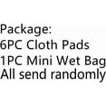7Pcs/Set Including 1Pc Mini Wet Bag +6Pcs Bamboo Charcoal Cloth ...