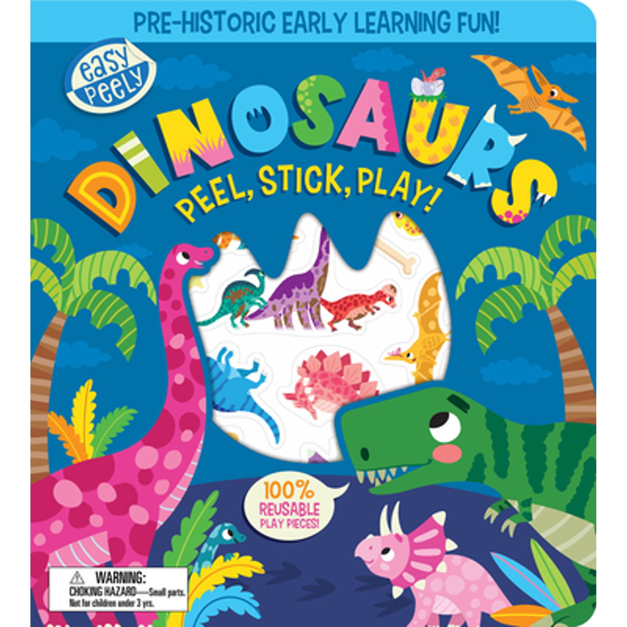 Pre-Owned Holly Hall: Easy Peely Dinosaurs - Peel, Stick, Play! (Board ...