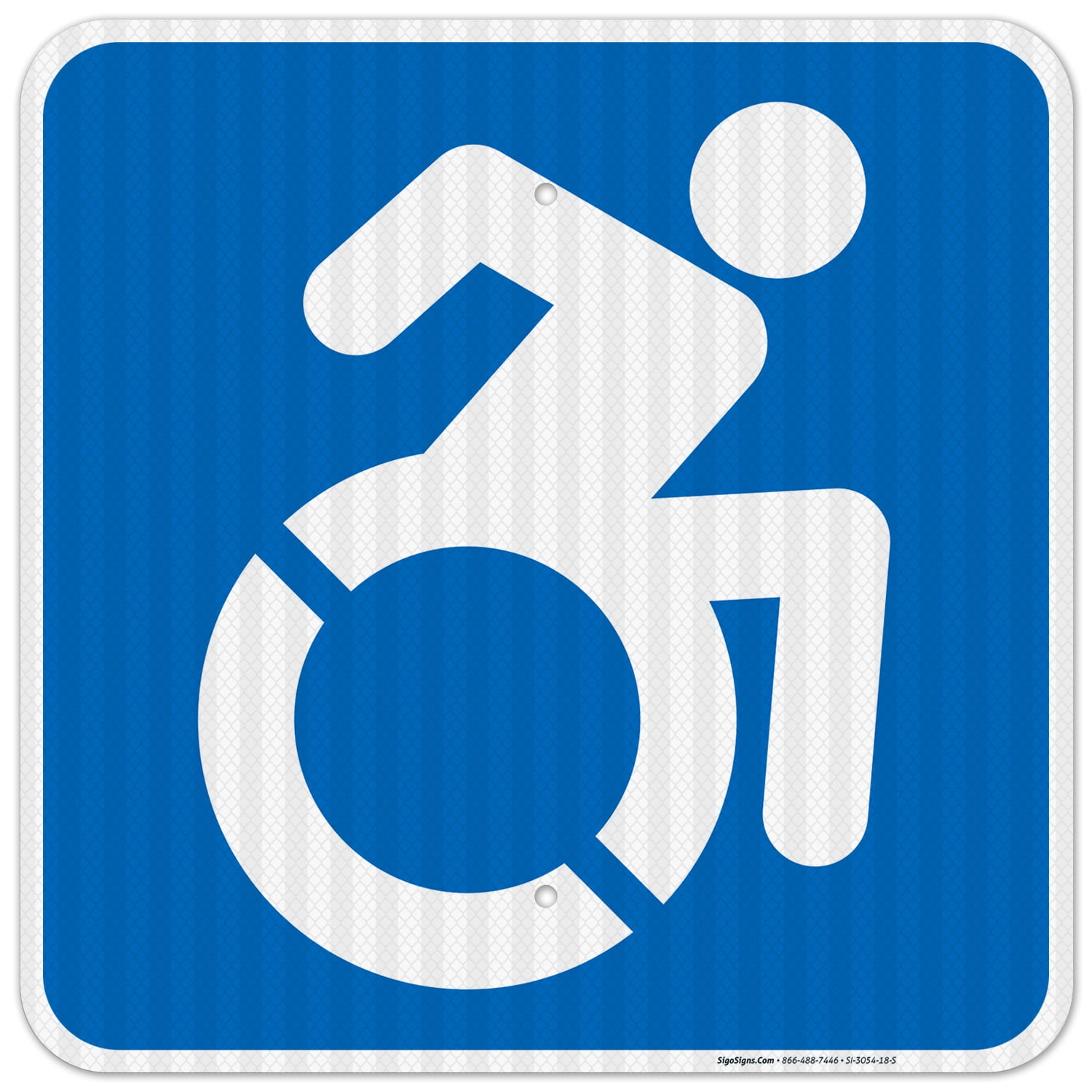 New York Handicap Parking Sign, Accessible Graphic Only Sign, - Walmart.com