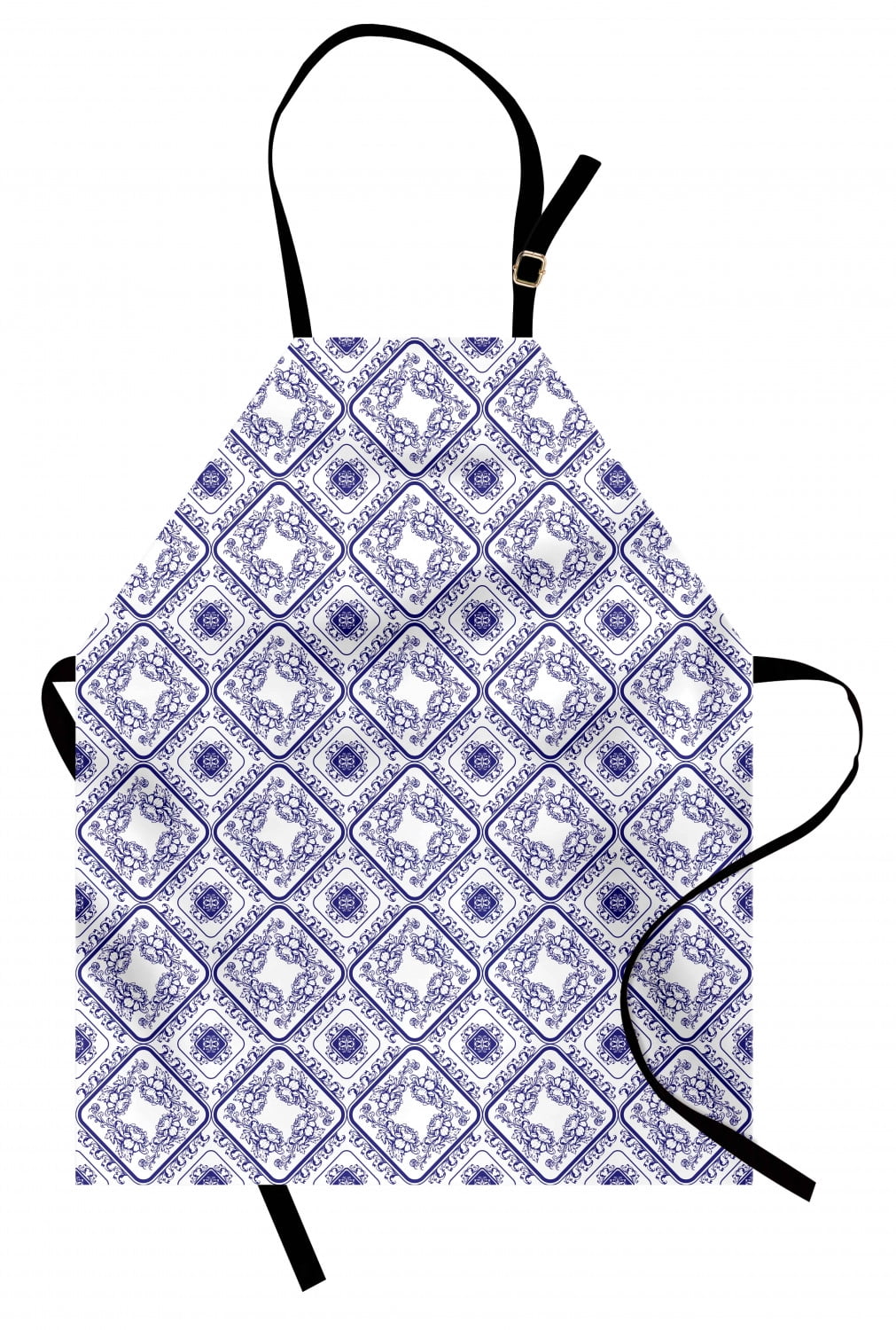 Floral Apron Arts and Craft Theme Flower Pattern on Porcelain Inspired ...