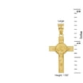 14k Two-Tone Yellow Gold St. Benedict Crucifix Pendant Necklace 1.60 ...