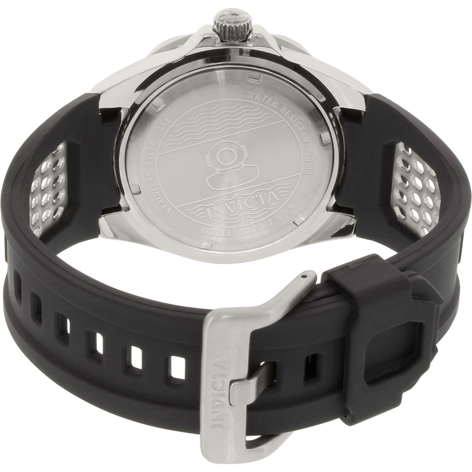 Invicta Men's Pro Diver 12559 Black Resin Swiss Quartz Dress Watch ...