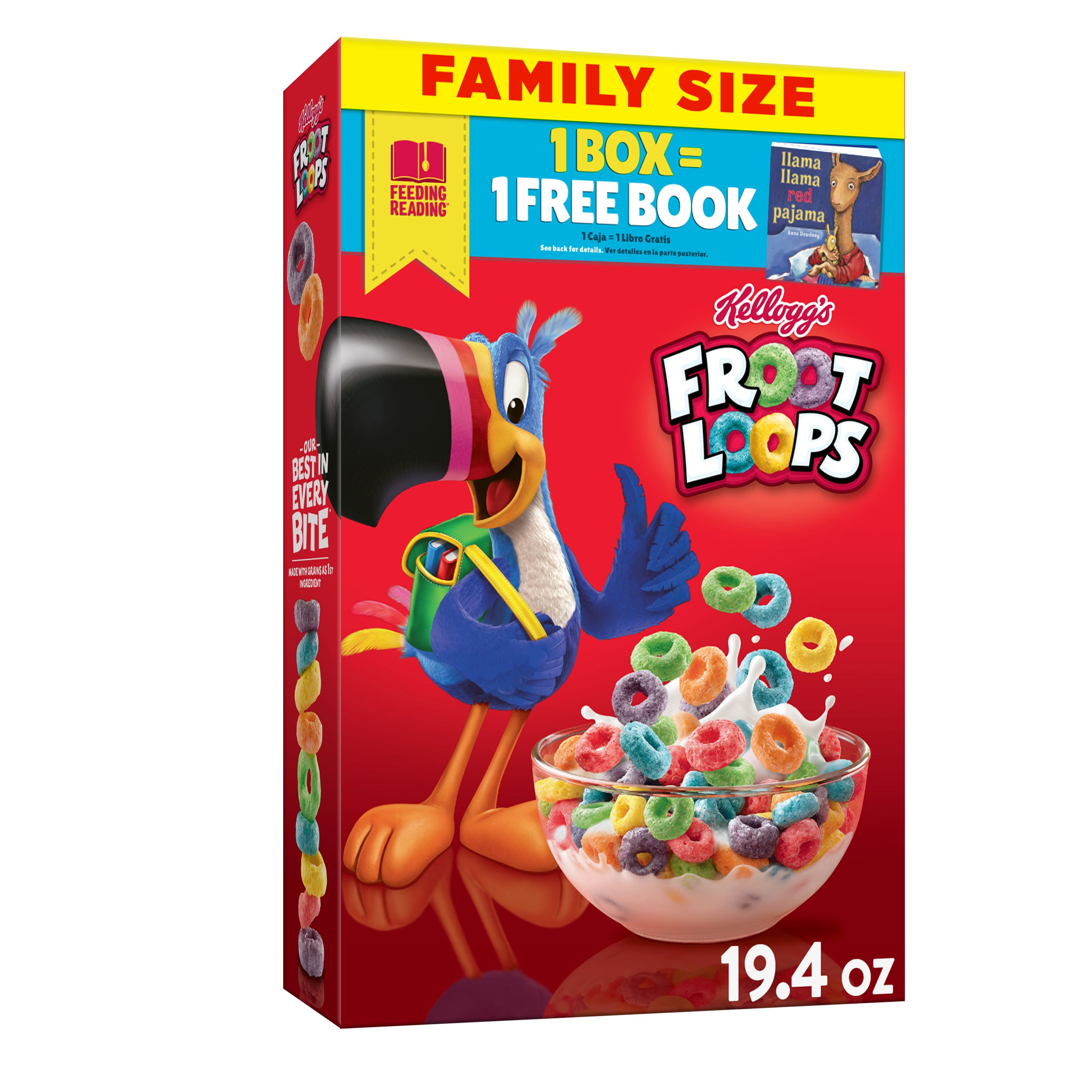 Kelloggs Froot Loops Breakfast Cereal Fruit Flavored Breakfast
