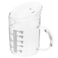 QUMONIN 250ml Glass Measuring Cup with Handle and Lid for Precise ...