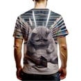 2026 new men's large-size round neck short-sleeved T-shirt, European ...
