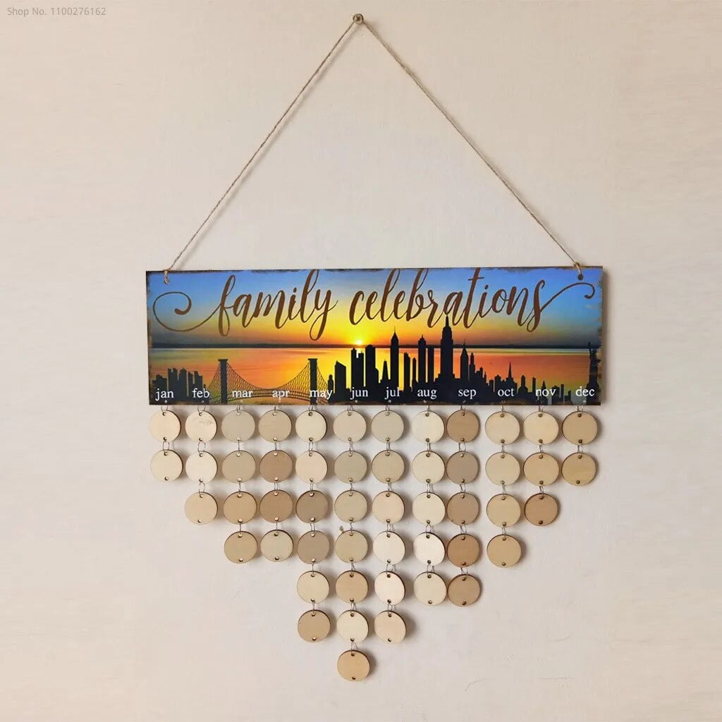 Calendario de tablero de recordatorio de días especiales para familia y ...