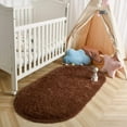 Junovo Soft Oval Rugs for Bedroom, Shaggy Carpet for Kids, Nursery Mats ...