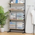 Iris 5 8 Qt Stack And Pull ® Plastic Storage Bins With Lids Pearl