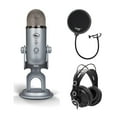 Blue Microphone Yeti USB Mic with Knox Headphones and Pop Filter Bundle ...