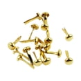 50-Piece Gold 6x12Mm Paper Fasteners, Meiiso Brass Fasteners, Paper ...