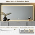 OKD 48" Modern Vanity Desk, Dressing Table with Lighted Mirror | 3 ...