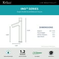 KRAUS Ino™ Vessel Single Handle Bathroom Faucet with Custom Laminar ...