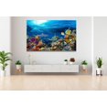 Affixzi Underwater Sea Life Wall Art Canvas Print: Turtle, Fish, Coral ...