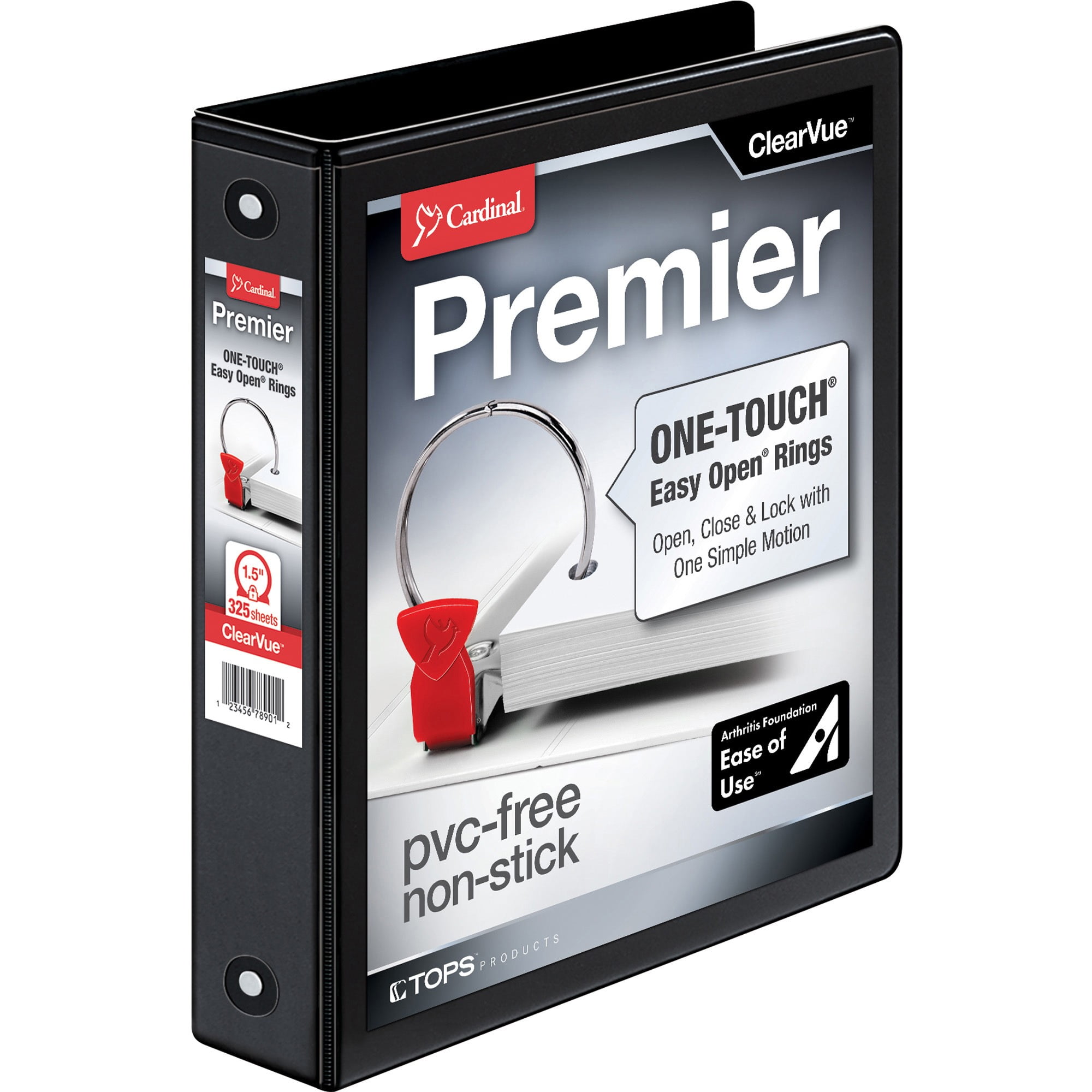 Cardinal EasyOpen ClearVue Locking Round Binder, 1.5" Cap, 11 x 8 1/2 ...