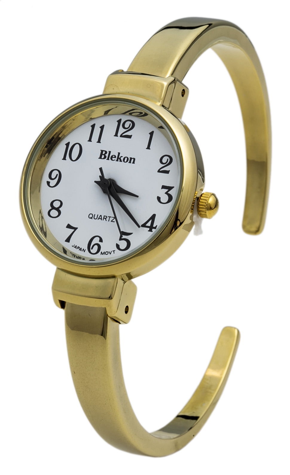 Blekon Collections Quartz Womens 26mm Delicate Metal Cuff Bangle Watch ...