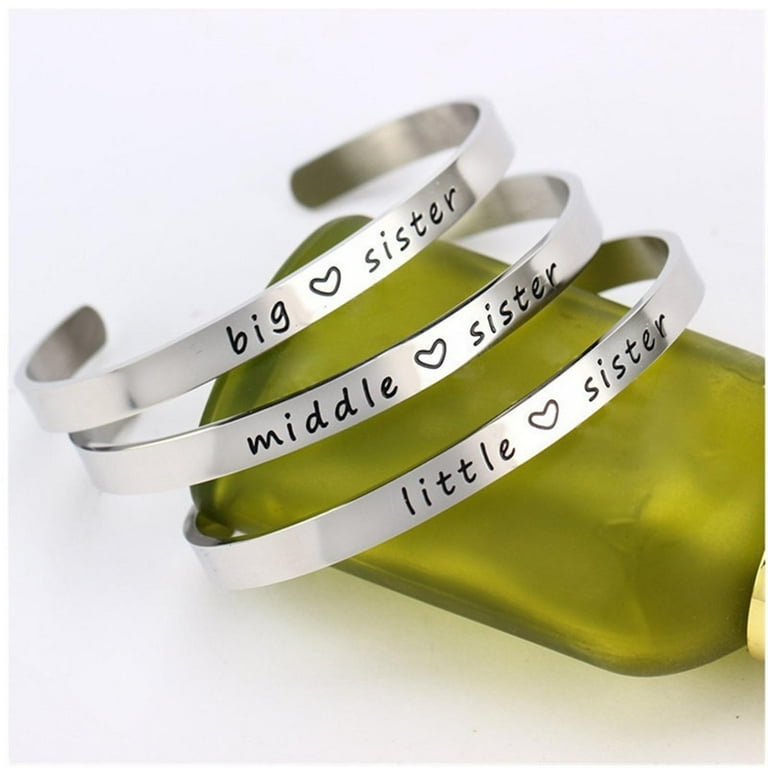 Sister Bracelets Set Lovely Bracelet Big Sister Mid Sister Lil Sister Bracelet Sister Jewelry Set Sister Gifts Present