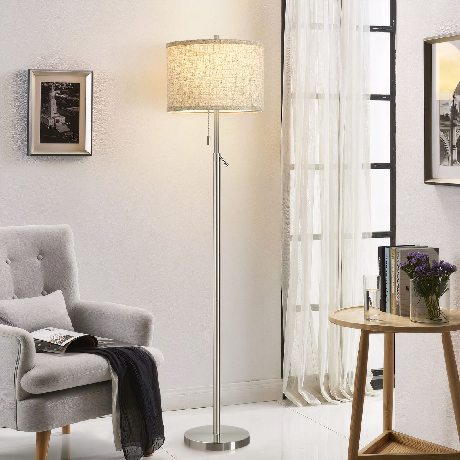 Click here for Natyswan Floor Lamp  Height Adjustable Standing La... prices