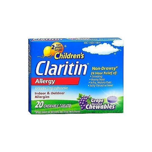 Claritin Children's Non-Drowsy Indoor & Outdoor Allergies Grape 30ct,4 ...