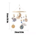 Bassinet Mobile 360° Rotating Space Theme, Wooden Crib Mobile for Baby ...