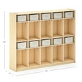 Guidecraft Kids Wooden Storage Locker, 10-Section, Natural Finish ...
