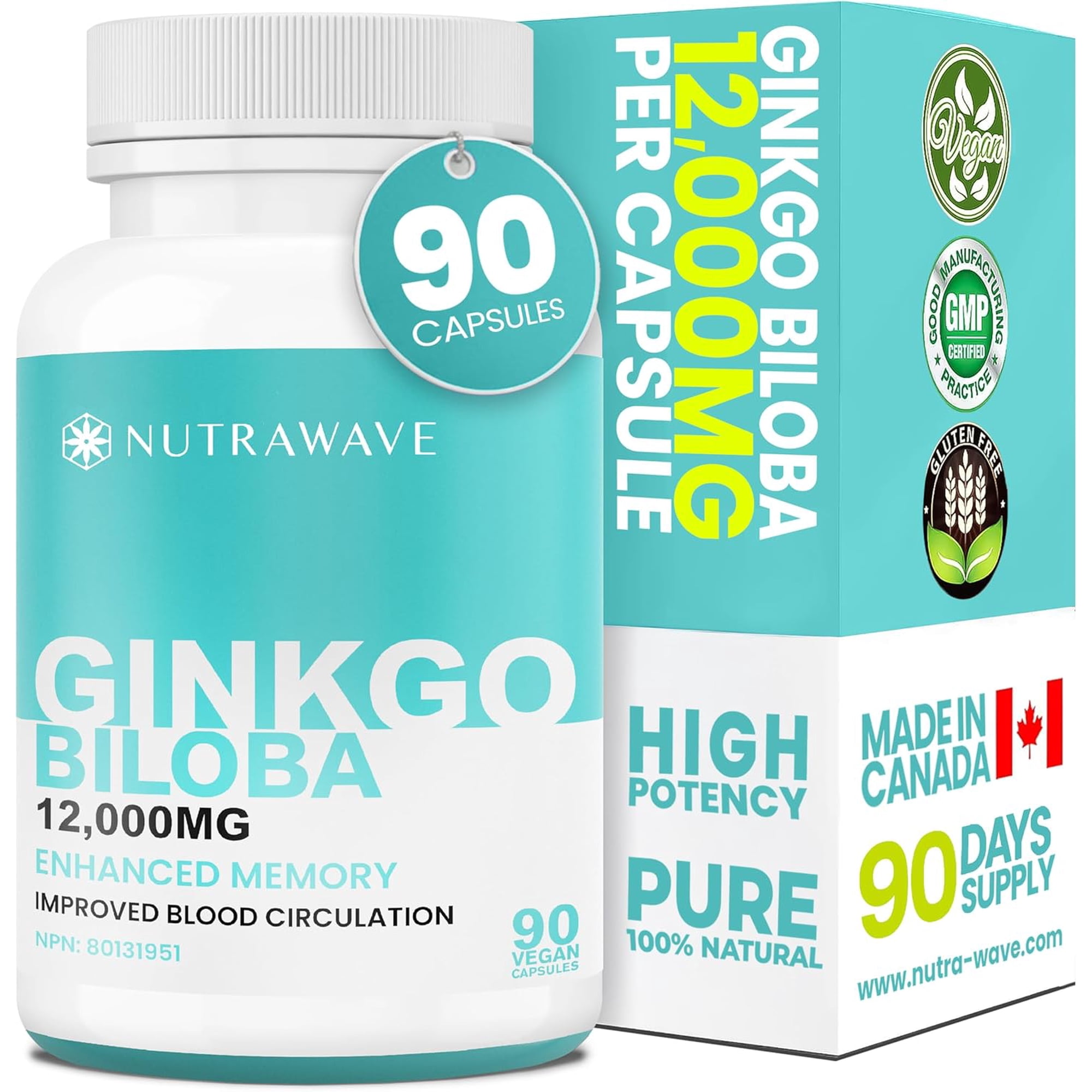 Click here for Nutrawave Ginkgo Biloba 12 000mg - Memory  Focus &... prices