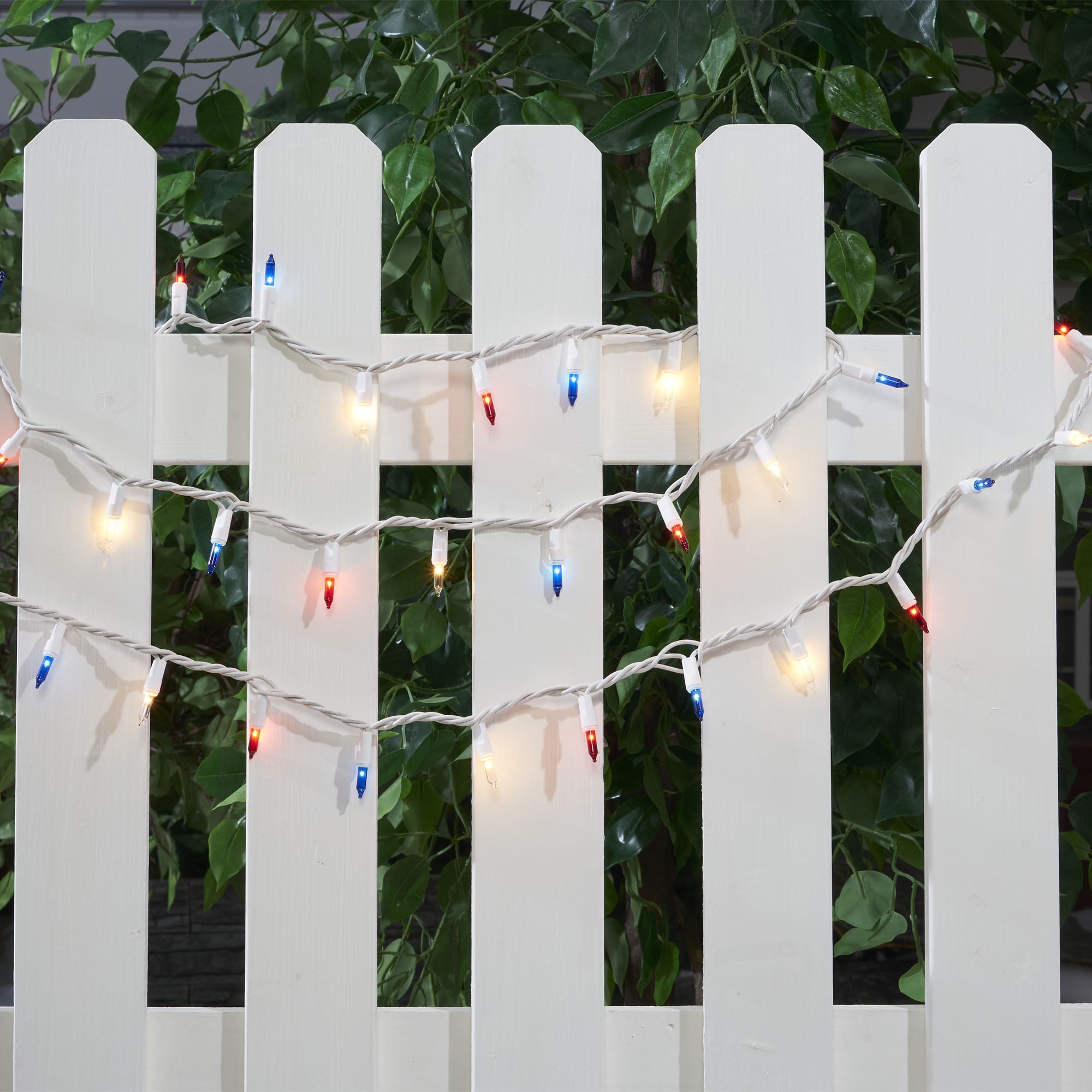 Buy Way to Celebrate Patriotic 50-Count Mini Lights, with White Wire, 9 ...