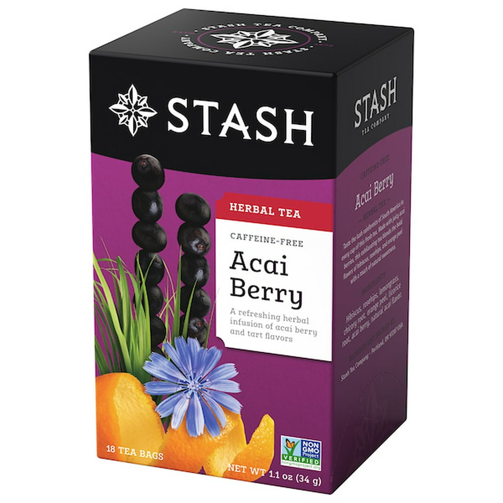 Stash Acai Berry Herbal Tea Bags, 18 Count, 1.1 Oz - Walmart.com ...